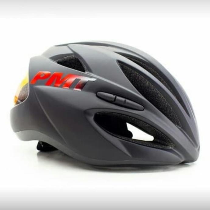 Jual Helm Sepeda Roadbike Pmt Lance - Matt Black Orange Beggtoko ...