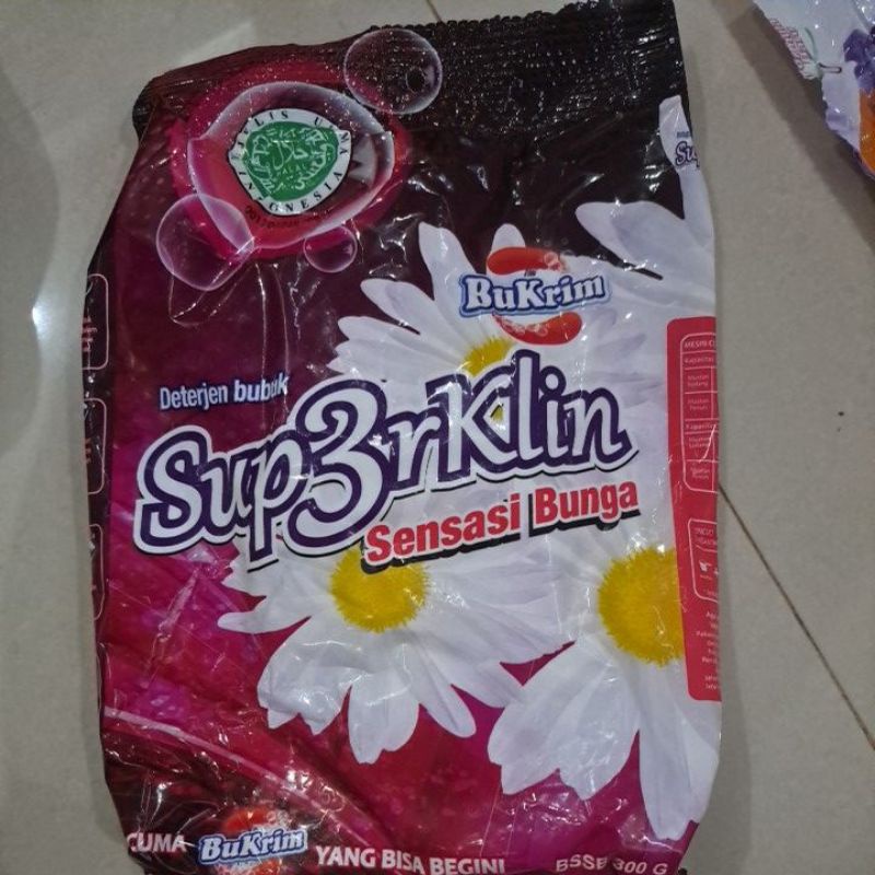 Jual Bukrim Superklin Detergent bubuk sensasi bunganya 300gram | Shopee ...