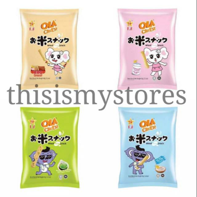 Jual Ola cheer snack beras / wheat rice snack 60gr | Shopee Indonesia