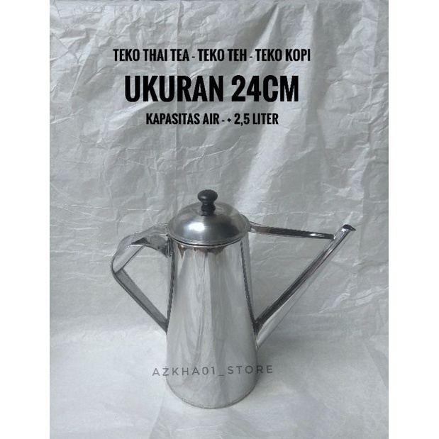 Jual Teko thai tea / teko teh tarik stainless steel uk 24cm | Shopee ...