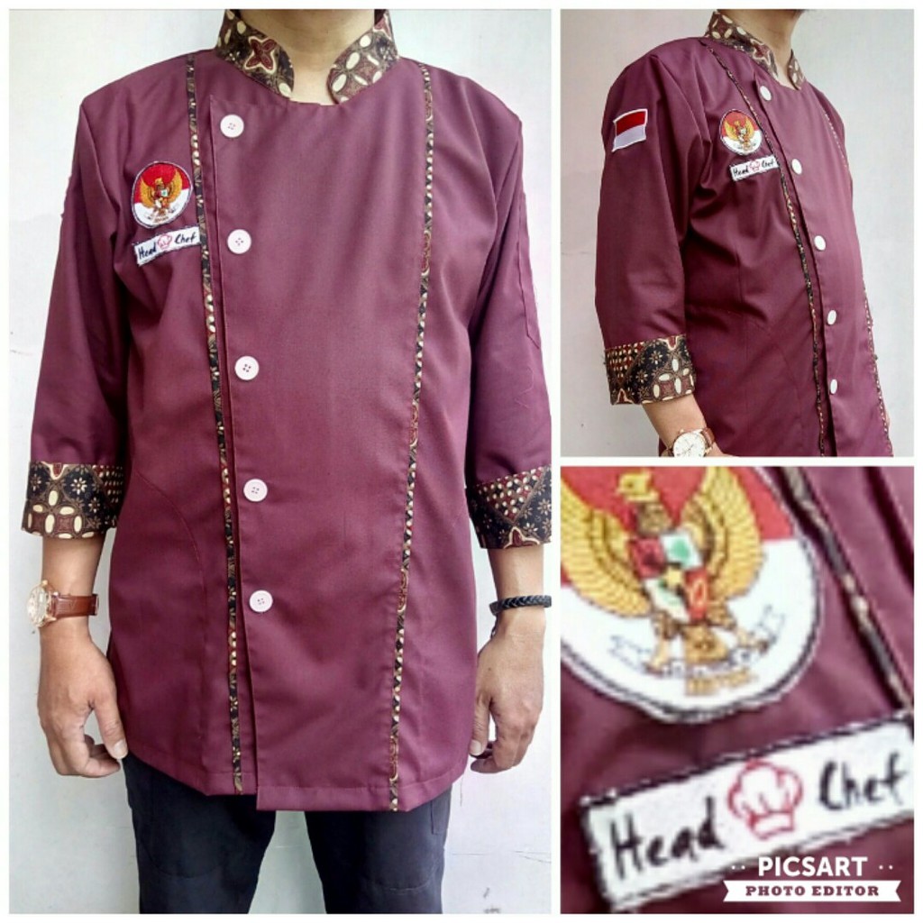 Jual Baju Head Chef Kombi Batik | Shopee Indonesia