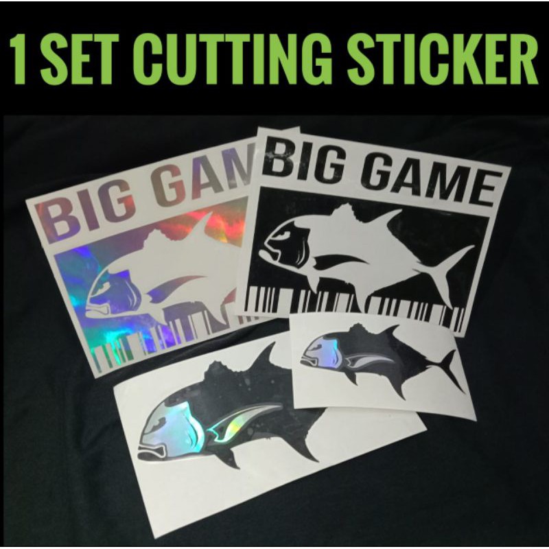 Jual Sticker Big Game Fishing Cutting Sticker Pancing 4 pcs | Shopee ...