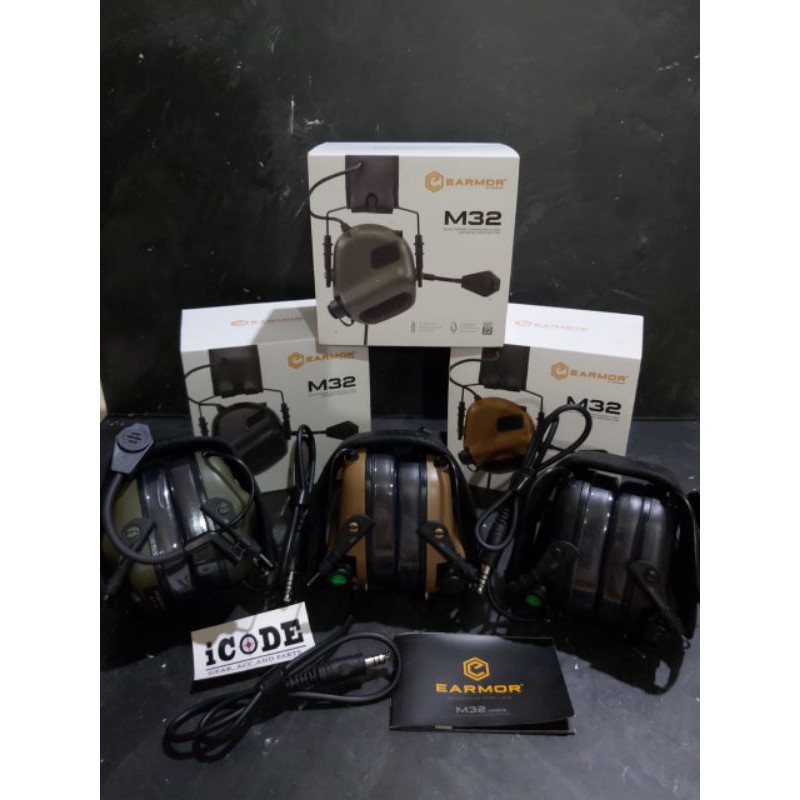 Jual earmor m32 opsmen m32 headset tactical electronik communication ...