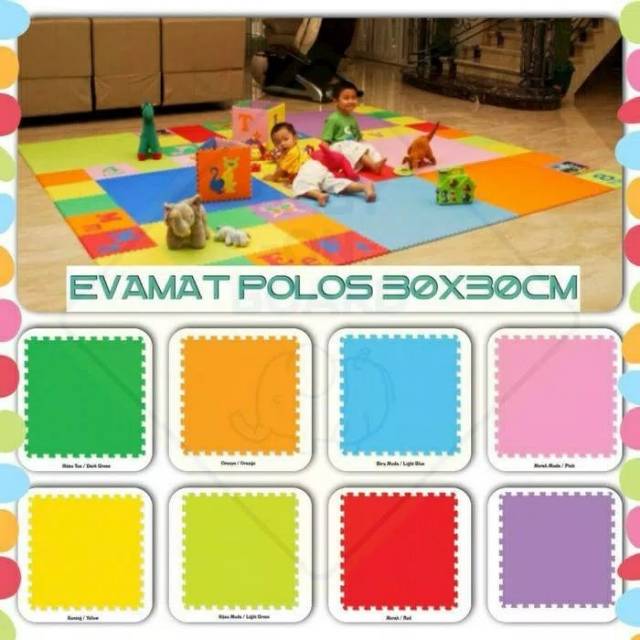 Jual Evamat Polos 30 x 30cm / Alas Mainan Anak / Puzzle Lantai Anak ...