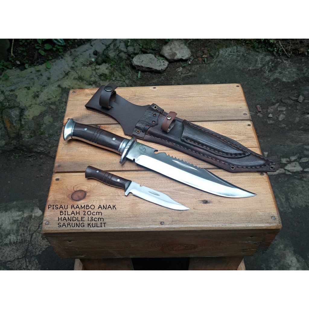 Jual pisau survival rambo double | Shopee Indonesia