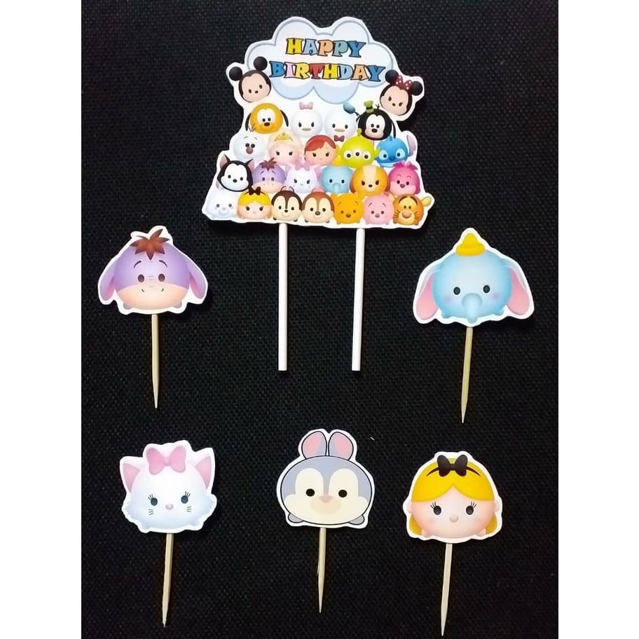 Jual (CKS) Cake Topper Kertas Happy Birthday Princess, Cocomelon, Sofia ...