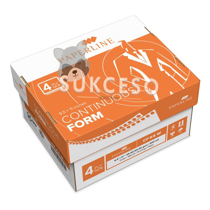 Jual Paperline PPL Continuous Form 4 Ply NCR Warna / Continous Murah ...