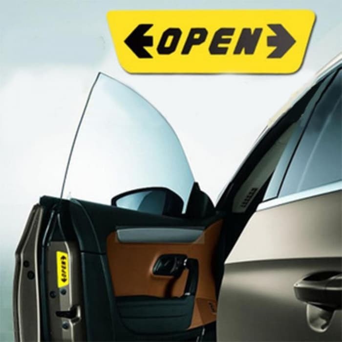 Jual cutting sticker door sign OPEN stiker pintu mobil reflektif keren ...