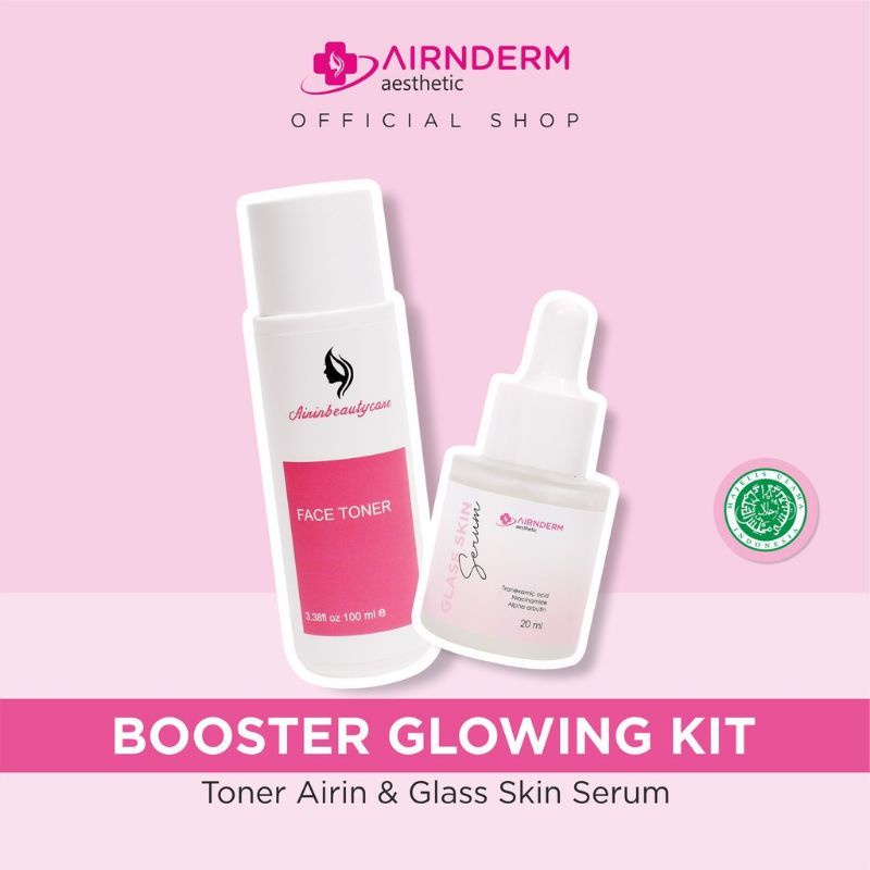 Jual Airnderm booster glowing kit ( Toner airin& Serum glass skin ...