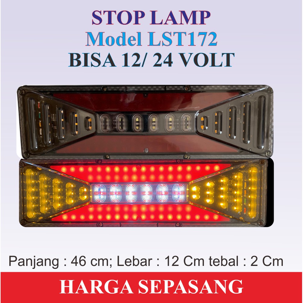 Jual Lampu Variasi stoplamp Rem Led Belakang Sein Running LST172 mobil ...