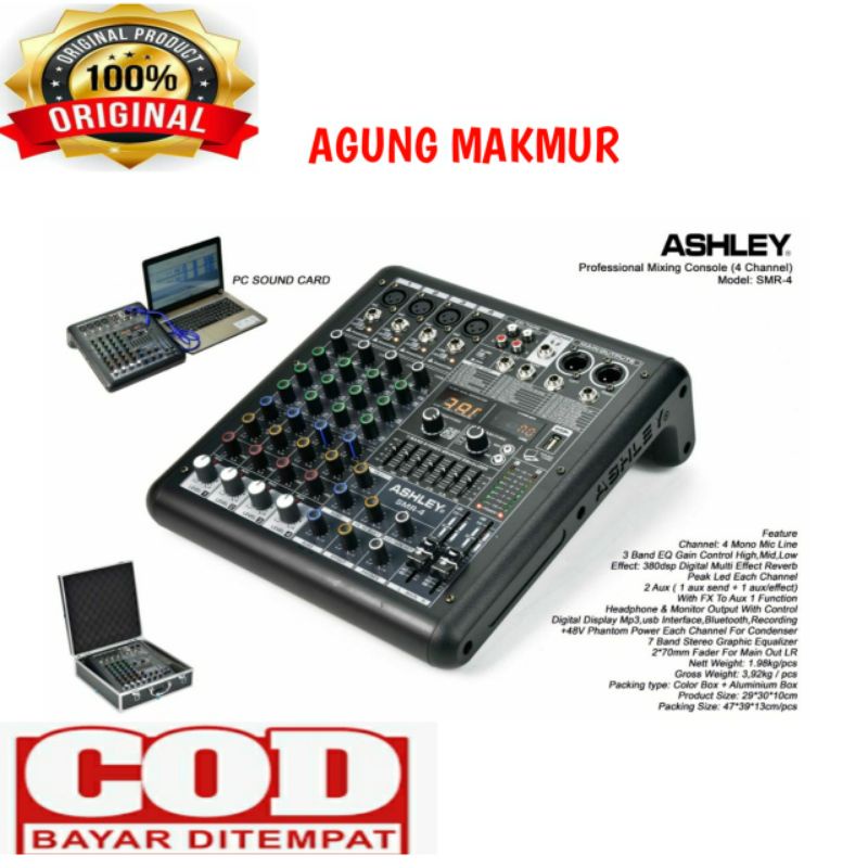 Jual Mixer Ashley SMR 4 Original 4 Channel | Shopee Indonesia