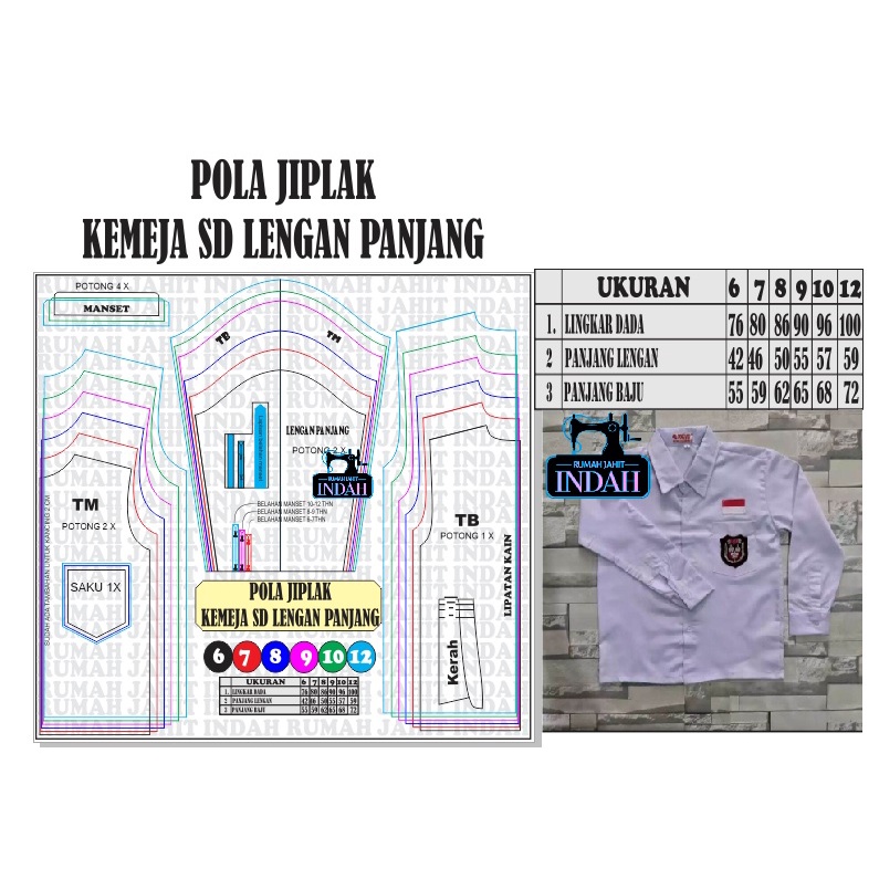Jual Pola baju pola jahit SERAGAM SD | Shopee Indonesia Jual Pola baju pola jahit SERAGAM SD | Shopee Indonesia