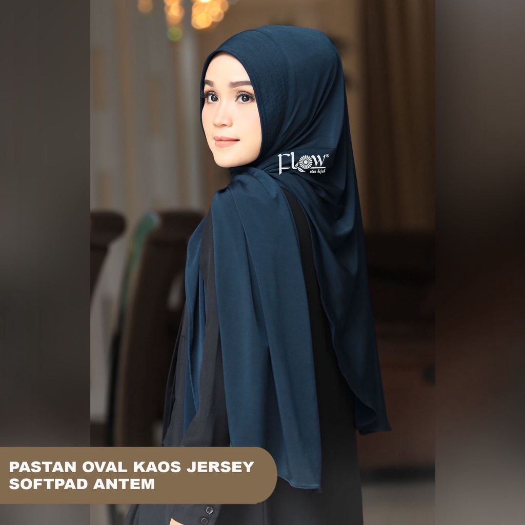 Jual ORI FLOW Idea Hijab Pashmina Jilbab Instan Jersey Oval SOFTPAD OVAL KAOS JERSEY Anti Tembem ...