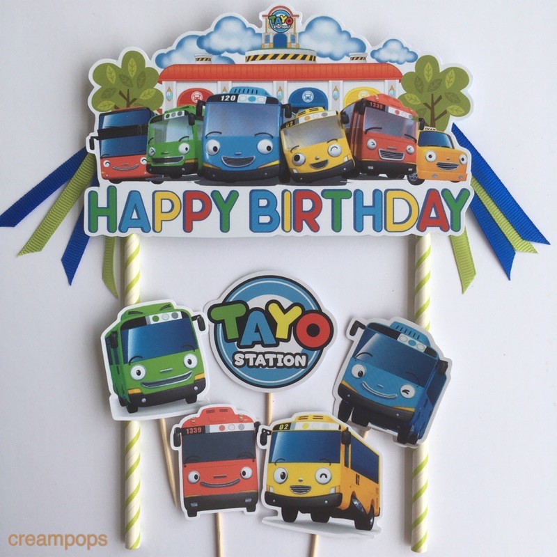 Jual Cake Topper Tayo Little Bus Hiasan Kue Ulang Tahun | Shopee Indonesia
