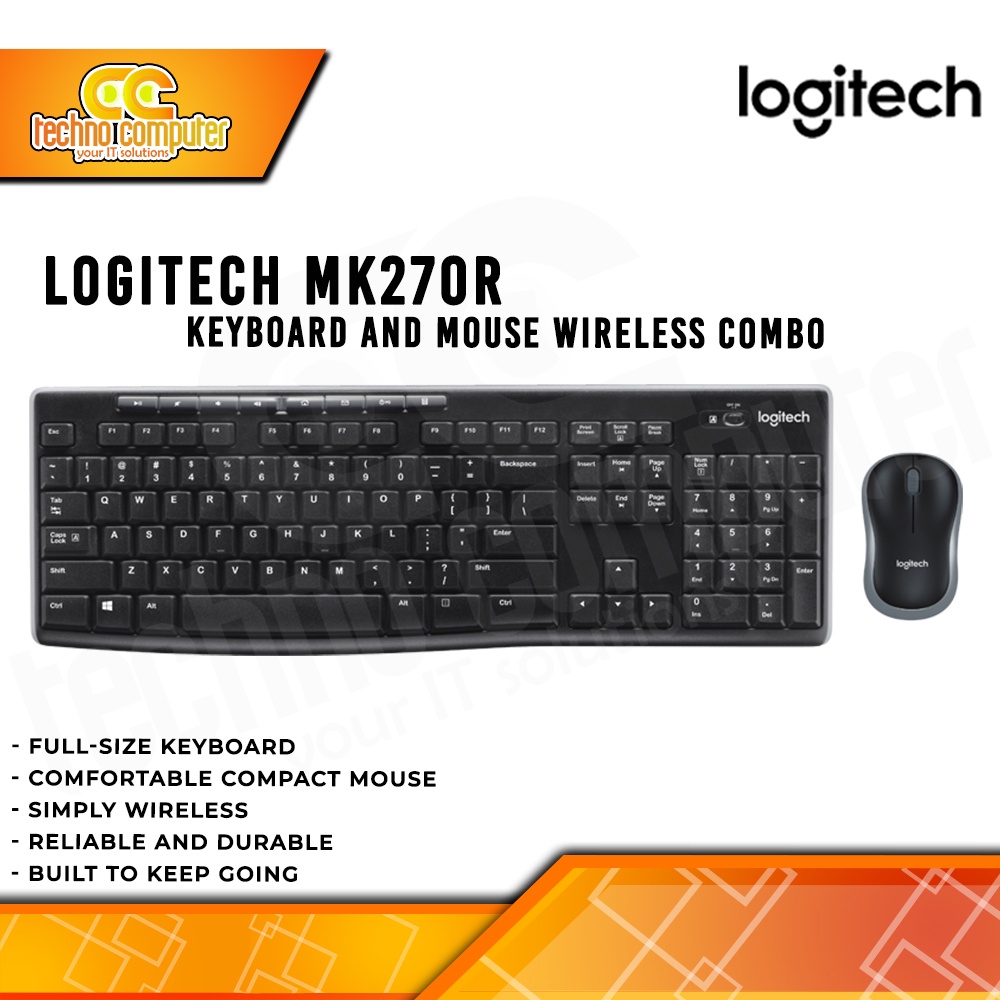 Jual Logitech Mk270r Wireless Office Keyboard And Mouse Wireless Shopee Indonesia