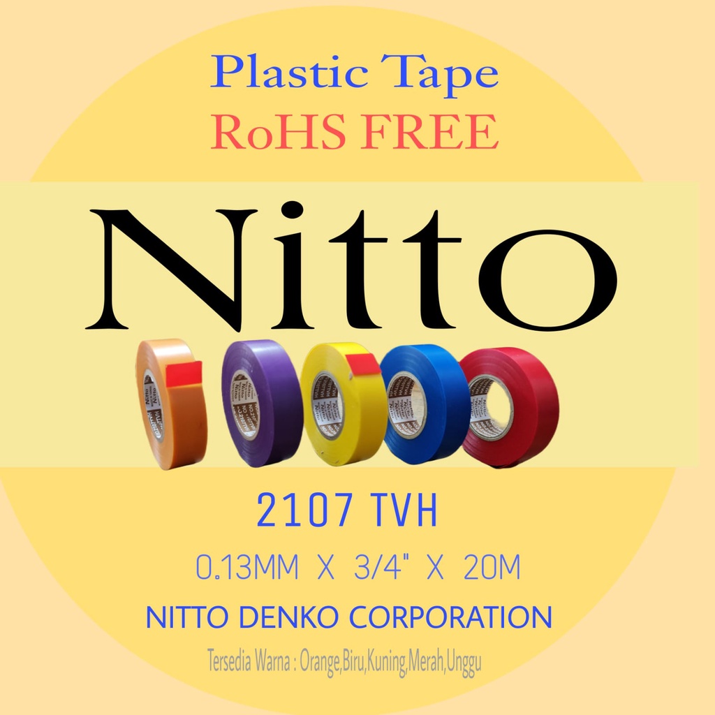 Jual NITTO Isolasi Kabel Nitto / Isolasi Nitto / Isolasi Kabel Warna ...