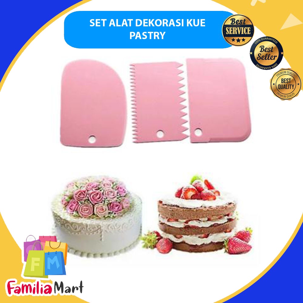 Jual ALAT PEMOTONG ADONAN KUE ROTI FONDANT SET COMB ALAT DEKORASI KUE ...