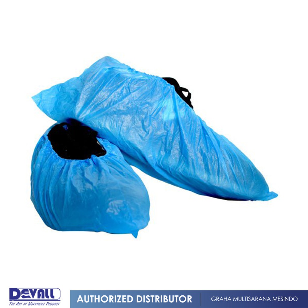 Jual Shoe Cover/Sarung pelindung sepatu APD Medis Devall PE | Shopee ...