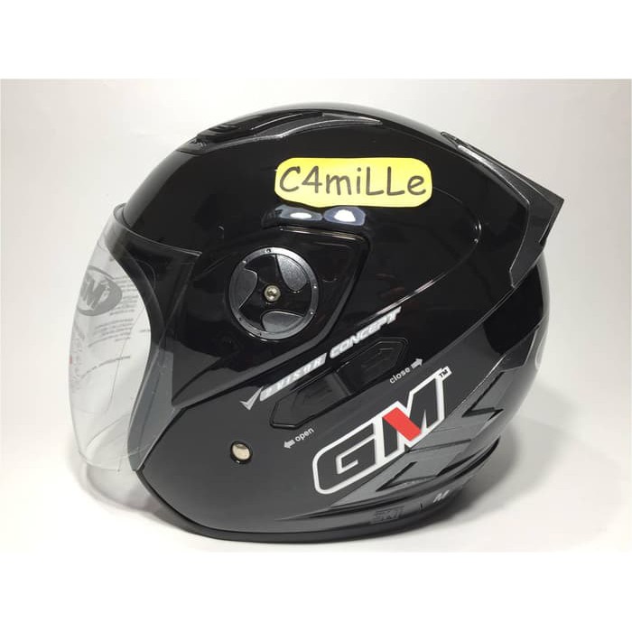 Jual Helm GM Interceptor Double Visor Black | Shopee Indonesia