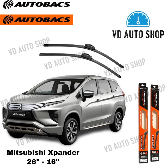 Jual Wiper Mobil Mitsubishi Xpander 26" & 16" Frameless 1 SET Autobacs ...