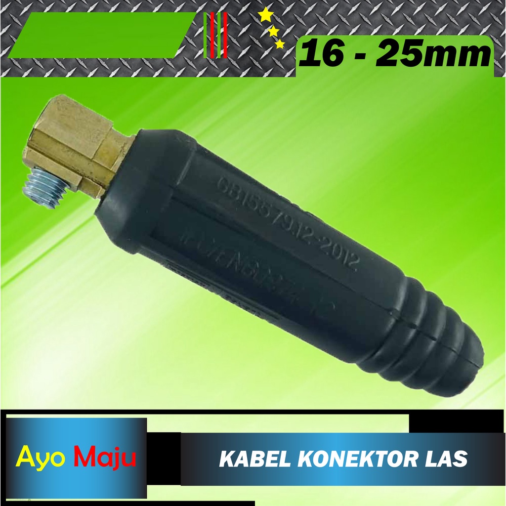 Jual Cable Socket Connector 25 mm MALE / Kabel Konektor Las 16mm - 25mm ...