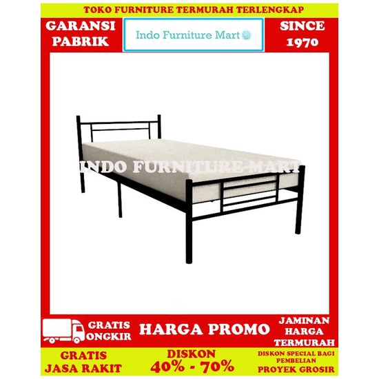 Jual Tempat Tidur Ranjang Besi Bed Frames Orbitrend Square 90X200 ...
