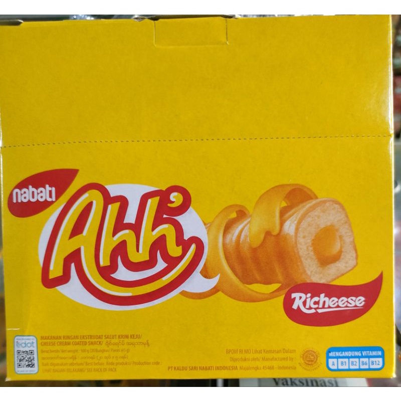 Jual Nabati Ahh, 1box isi 20pc @4gr, rasa krim keju atau coklat ED 8 ...