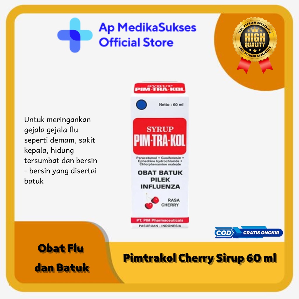 Jual Pimtrakol Cherry Sirup 60 ml - Obat batuk dan pilek | Shopee Indonesia