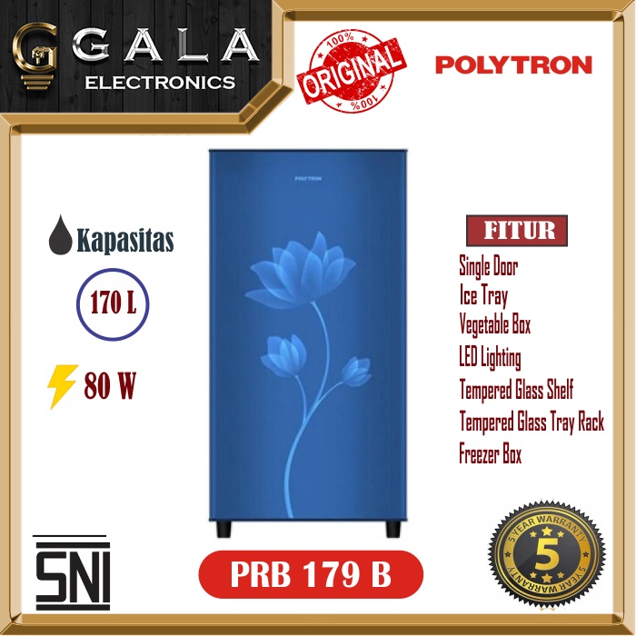 Jual LEMARI ES / KULKAS POLYTRON PRB 179 B/R (1 PINTU) | Shopee Indonesia