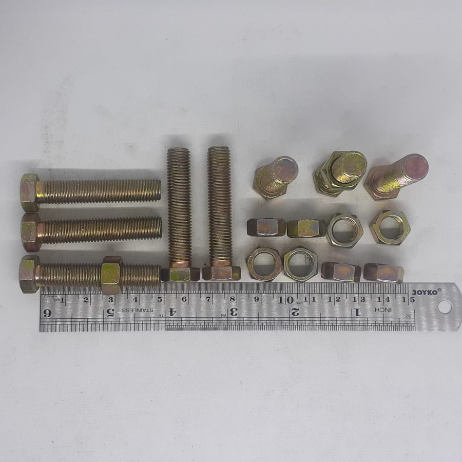 Jual BAUT MUR KUNING M10 X 50 / BMK M10 X 50 / BAUT M10X50 KUNING / BAUT M10 / BAUT 14 KUNCI 14 ...