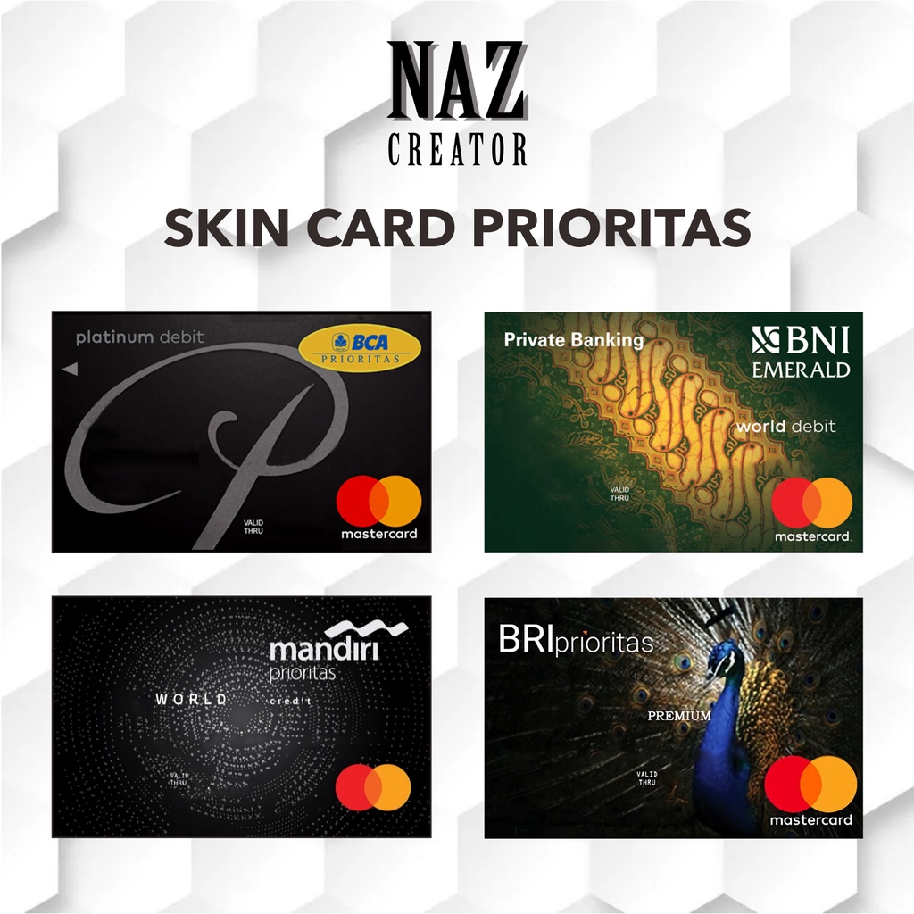 Jual BCA, BNI, MANDIRI, BRI, PRIORITAS STIKER SKIN ATM CARD [STIKER ...