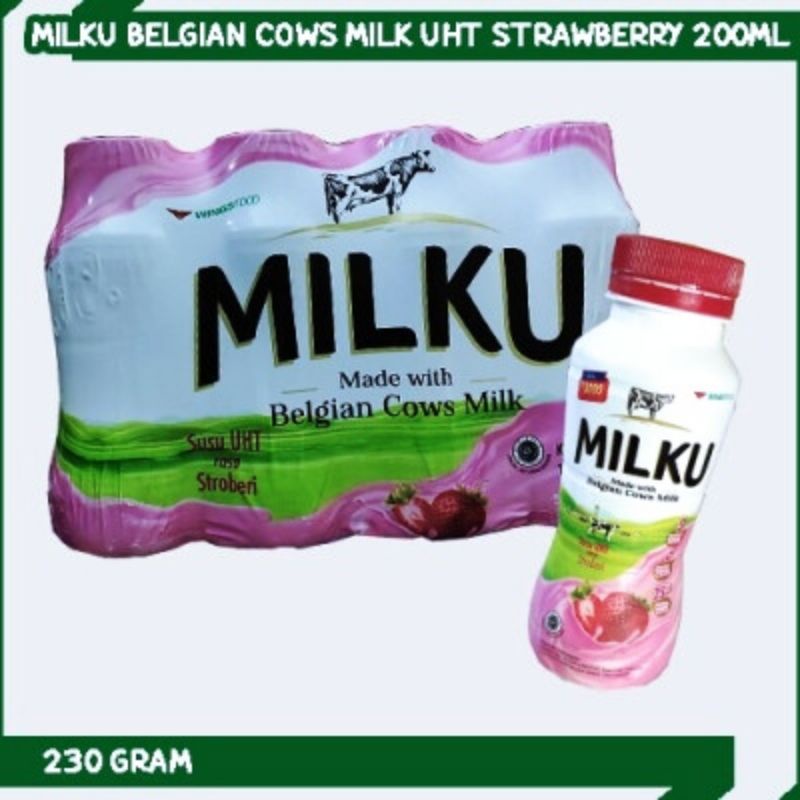 Jual SUSU MILKU UHT BOTOL WITH BELGIAN COWS MILK uk 200 ML COKLAT DAN ...