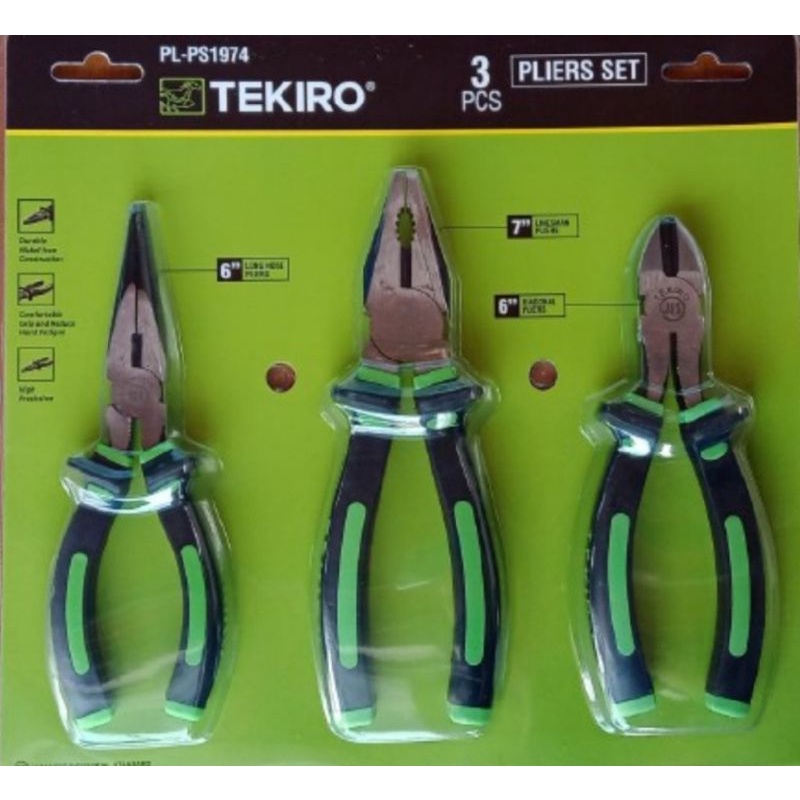 Jual Tekiro Tang SET ( Tang Lancip - Tang kombinasi - Tang Potong ...