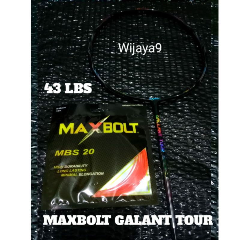 Jual Raket maxbolt Gallant tour original 43 lbs bonus senar + grip ...