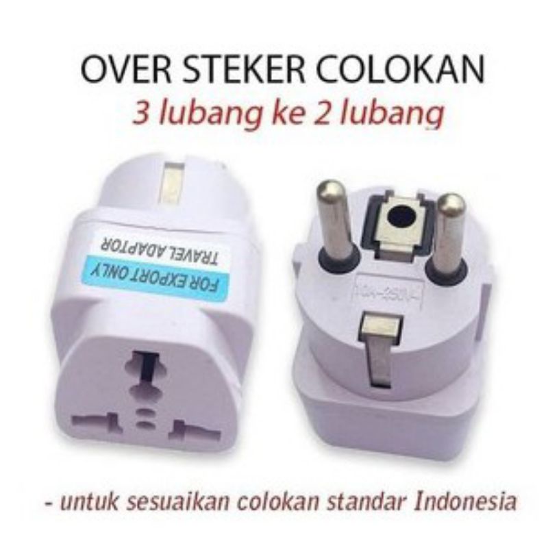Jual Over Steker Colokan Adaptor 3 Kaki Travel Adapter Charger kaki ke ...