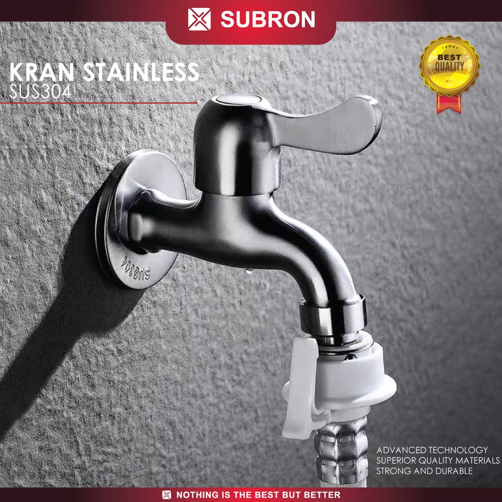 Jual SUBRON SUS 304 Kran keran tembok Kran taman mesin cuci stainless ...