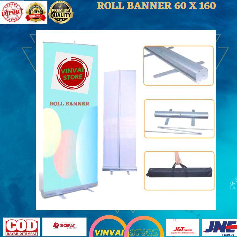 Jual Banner Roll Up Banner Alumunium ukuran 60x160 | Shopee Indonesia