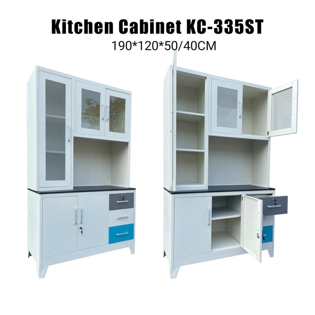 Jual Lemari Dapur Besi Kitchen Set Pintu Kaca dan Panel Ayun Rak Dapur ...