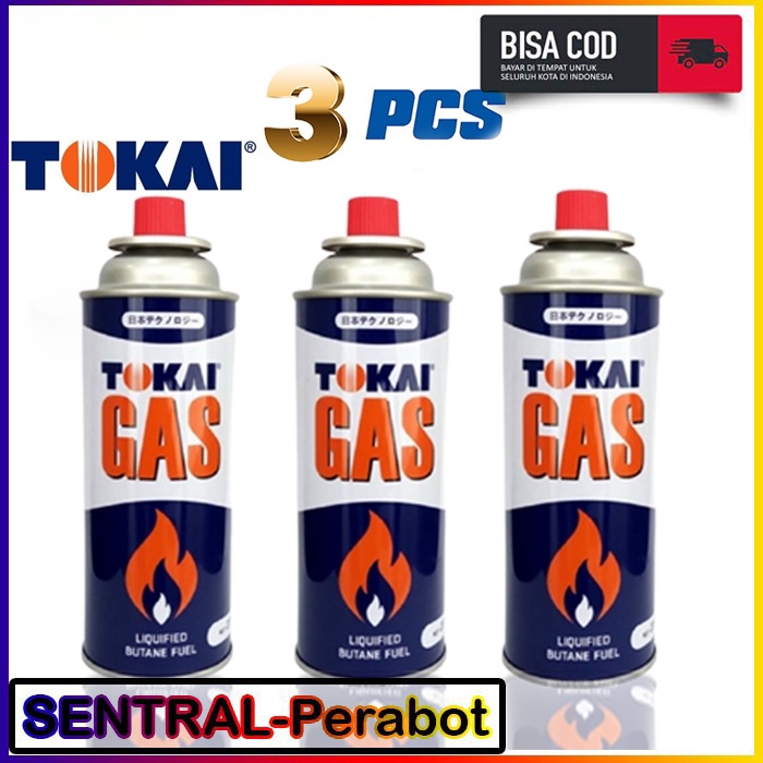 Jual Gas Kaleng Portable / Tabung Gas Mini Tokai 235 gram-3pcs | Shopee ...