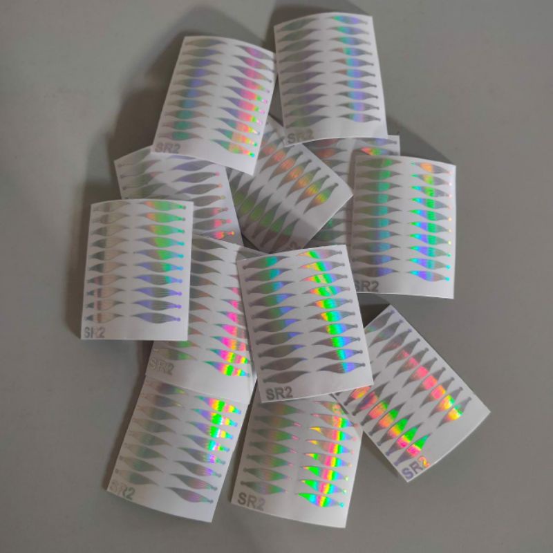 Jual Stiker Sirip Ikan 20 pcs Crome Cutting Sticker Lure Metal Jig ...