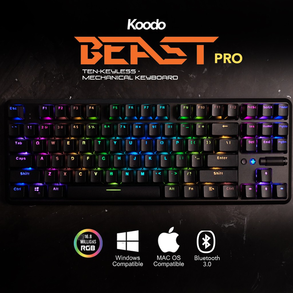 Jual KOODO BEAST PRO Mechanical Keyboard TKL | Tenkeyless | Bluetooth ...