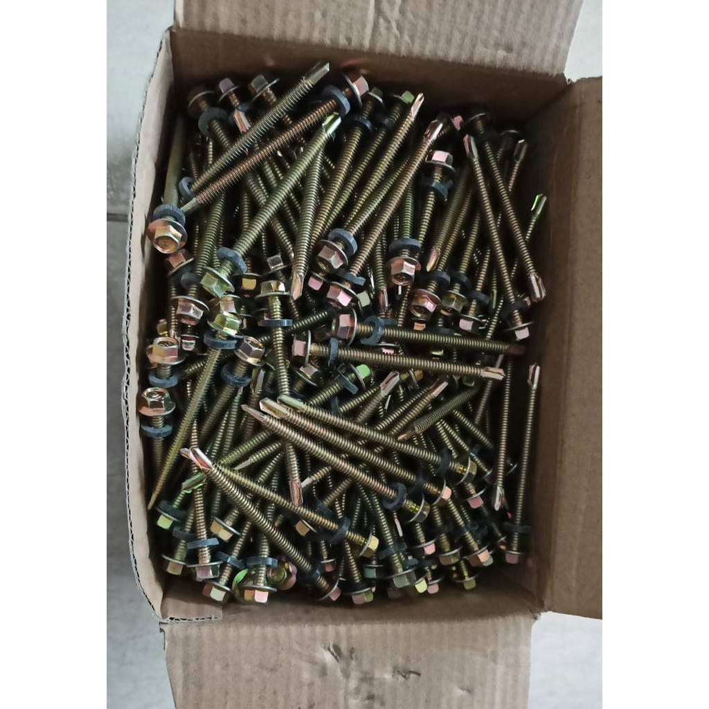 Jual Roofing Paku Sekrup Baut Roofing 7 cm Atap Spandek Baja Ringan ...