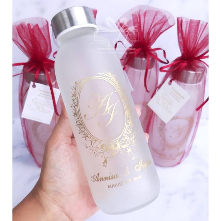 Jual SOUVENIR PERNIKAHAN TUMBLER BOTOL KACA CUSTOM SOUVENIR PERNIKAHAN ...