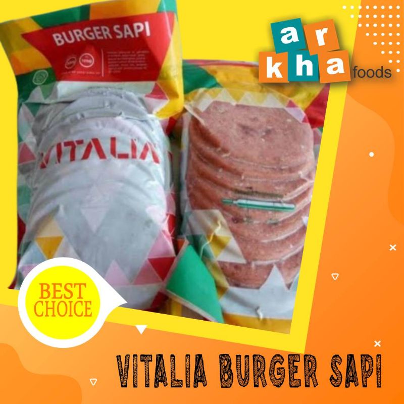 Jual Vitalia Daging Burger Sapi isi 10s dan 20s Burger Daging Sapi ...