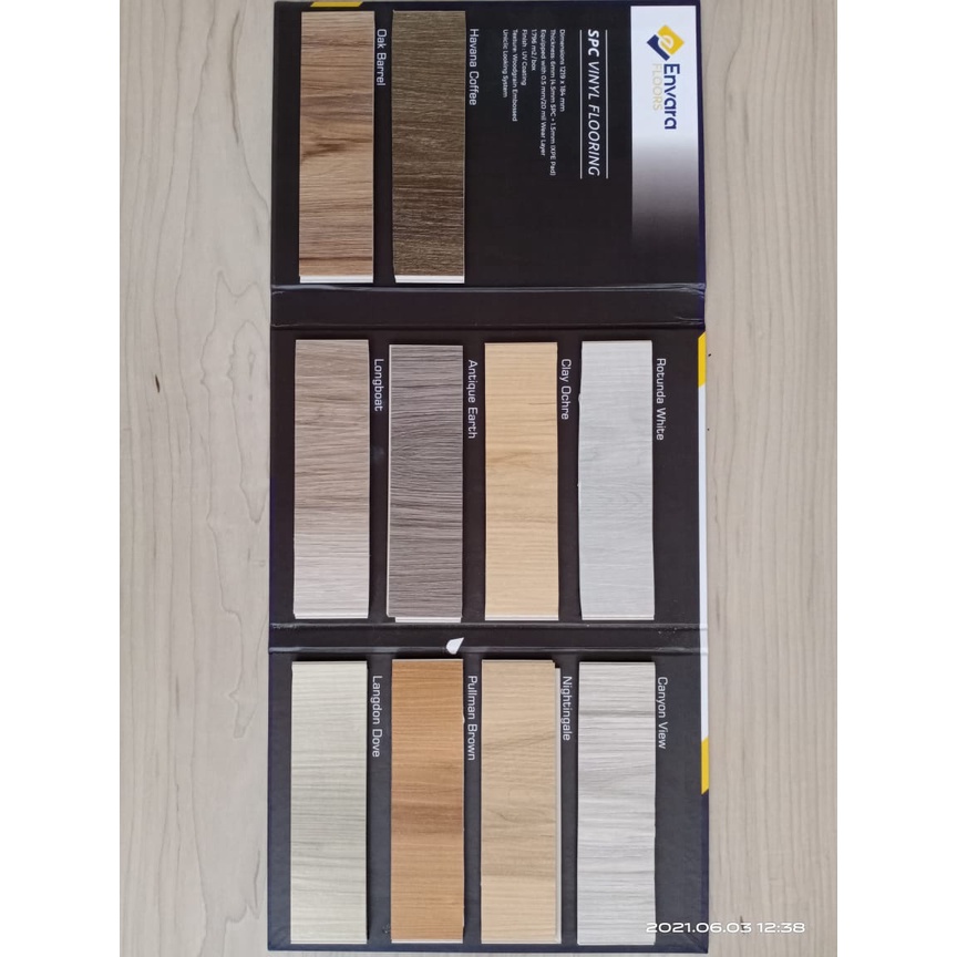 Jual Lantai Spc Flooring Motif Kayu Envara Burley Wood +Ixpe 1,5mm ...