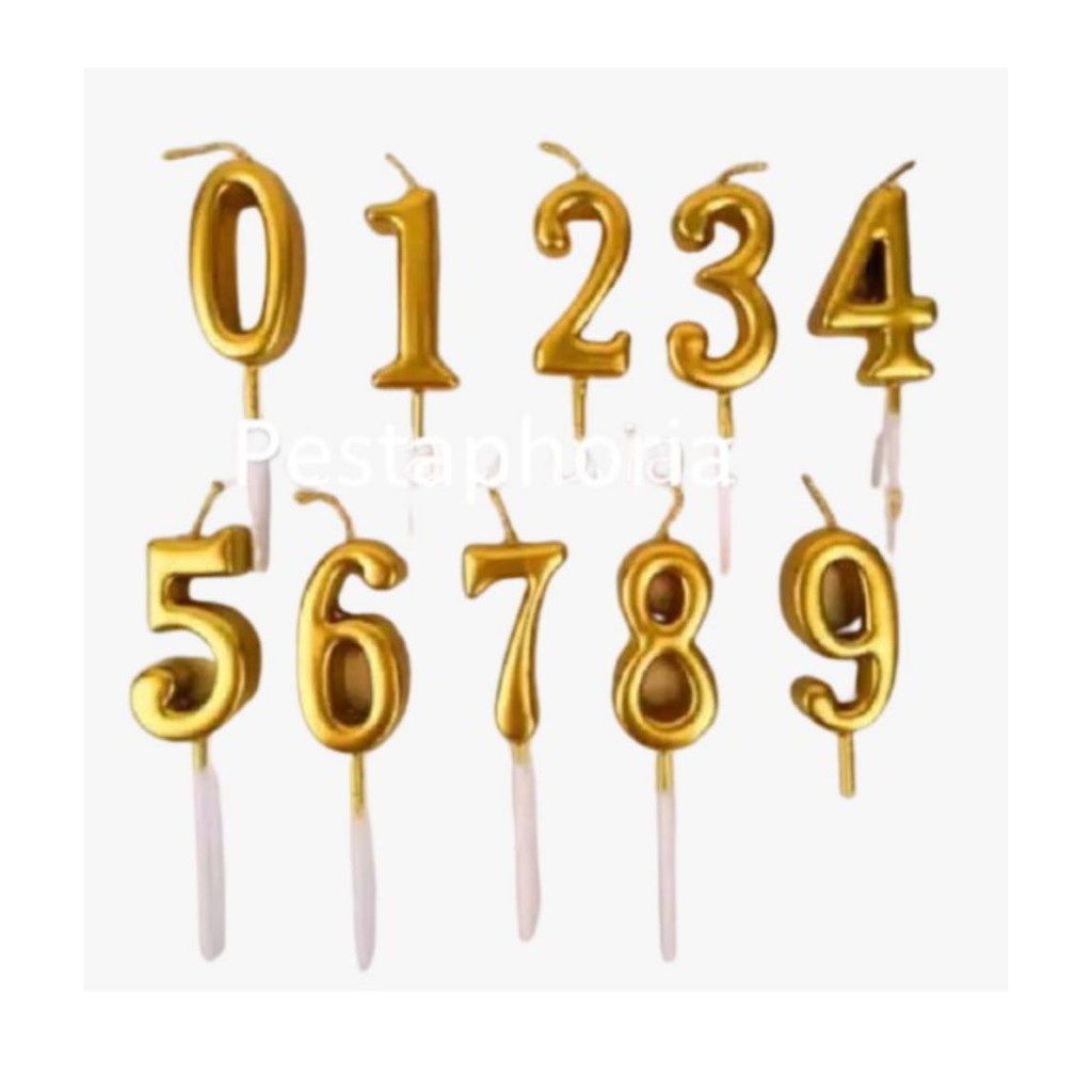 Jual Lilin Angka Ulang Tahun Ultah / Birthday Numeric Candle / Birthday ...