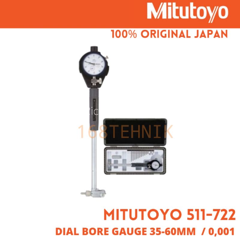 Jual MITUTOYO 511-722 DIAL BORE GAUGE 35-60/0.001MM / CYLINDER BORE ...