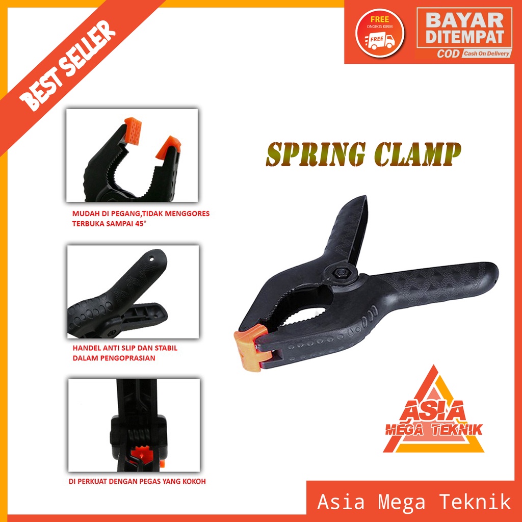 Jual Promo!!! Spring Clamp / Klip Plastik / Alat Penjepit Klem ABS Klip ...