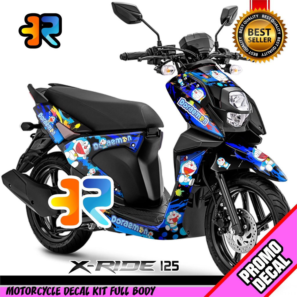 Jual Decal Motor X-Ride 125 Desain Doraemon Sticker Decal XRide 125 ...