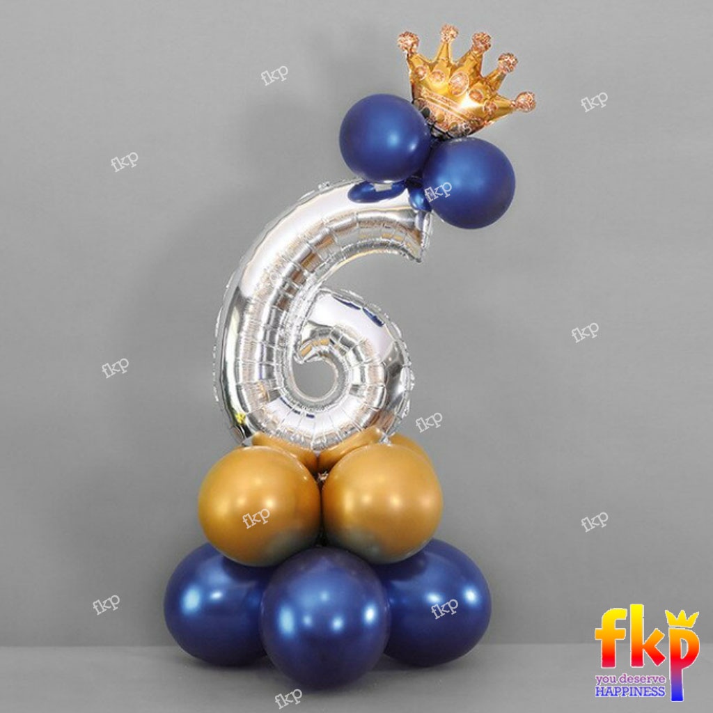 Jual FUN KIDS PARTY Balon Angka Tower Ulang Tahun Anak / Balon Stand ...